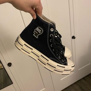 Converse | Shoes | Converse X Hello Kitty Hi Top Sneakers Red Bow New ...